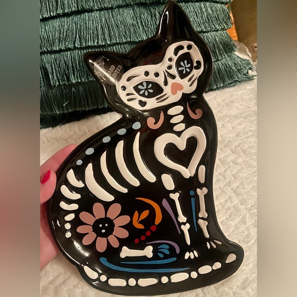 Homegoods | Holiday | New Halloween Cat Skeleton Handpainted Day Of The ...